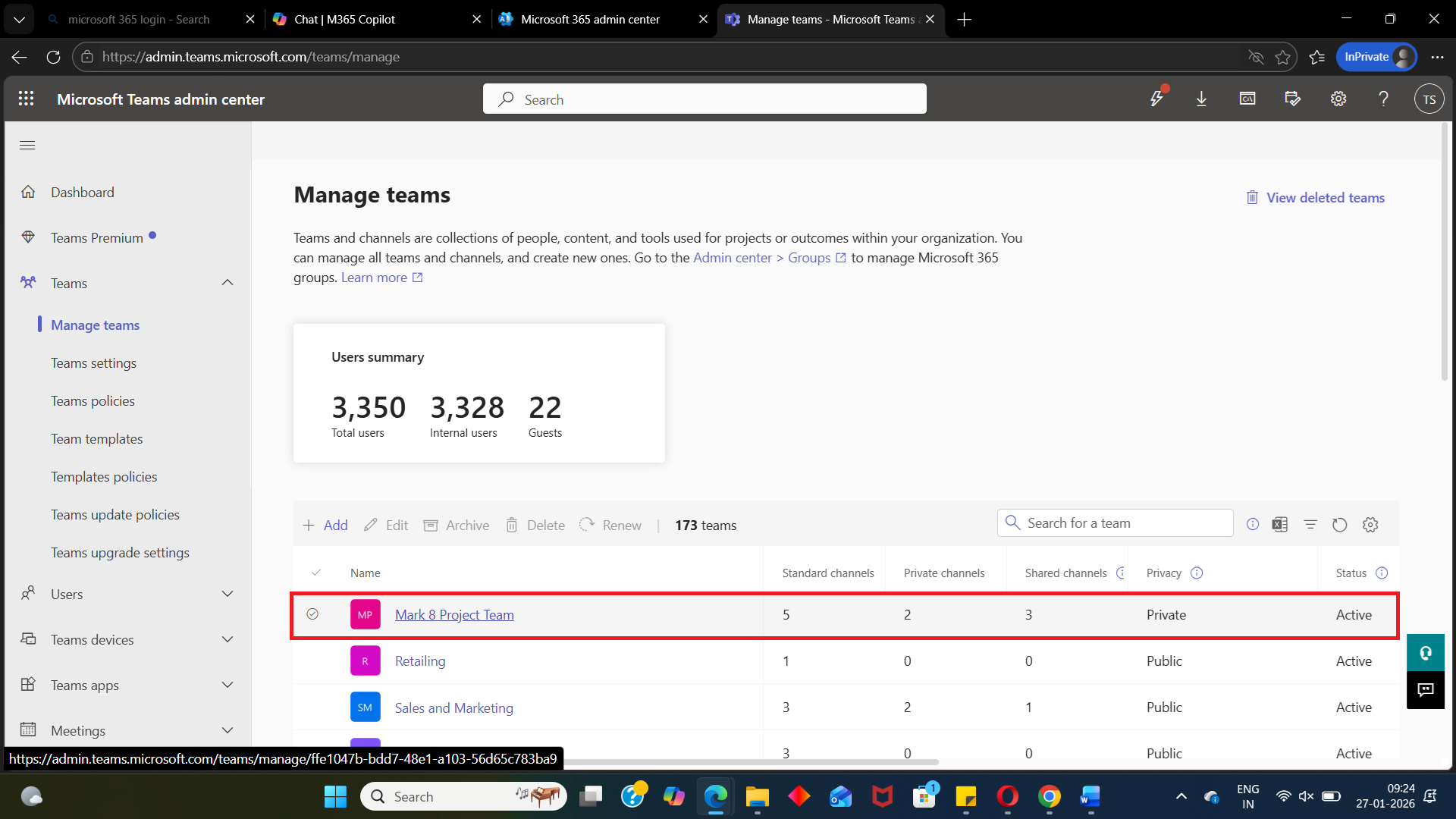 Create Teams Channels Using Teams Admin Center