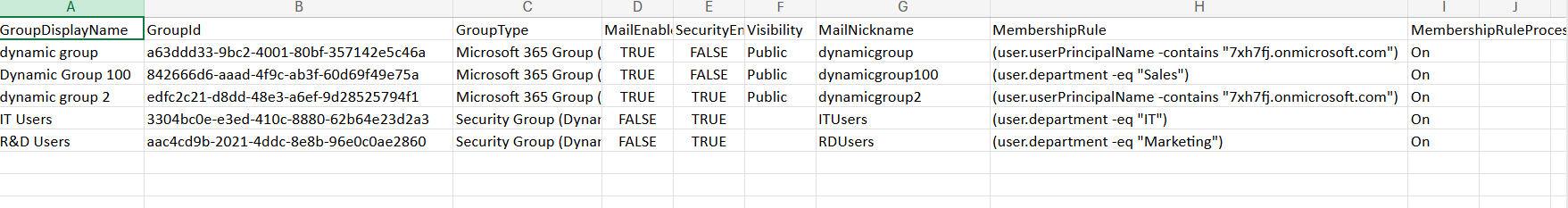 Fetch and Email Microsoft 365 Dynamic Membership Groups