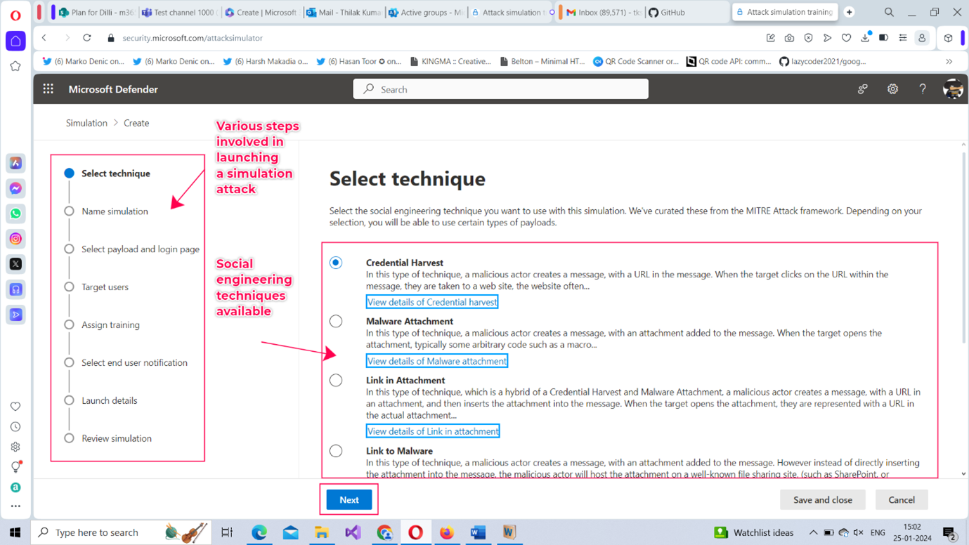 Microsoft Defender For Office 365 Create Simulation Attacks